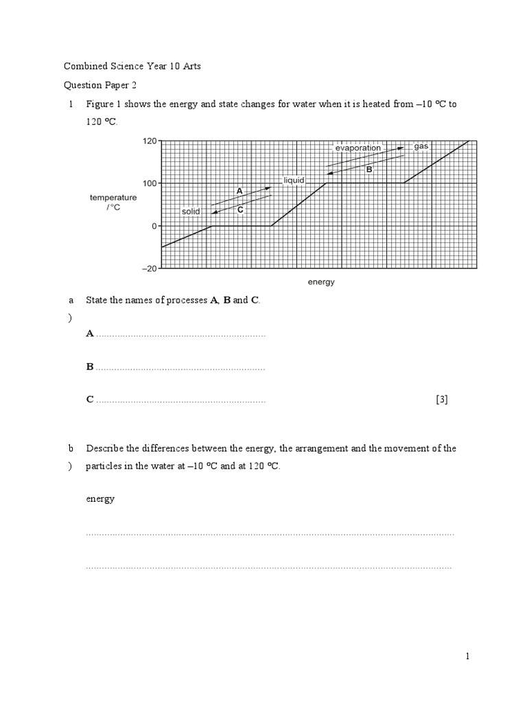 Science Year 10 Exam Paper Review | PDF | Water | Atoms