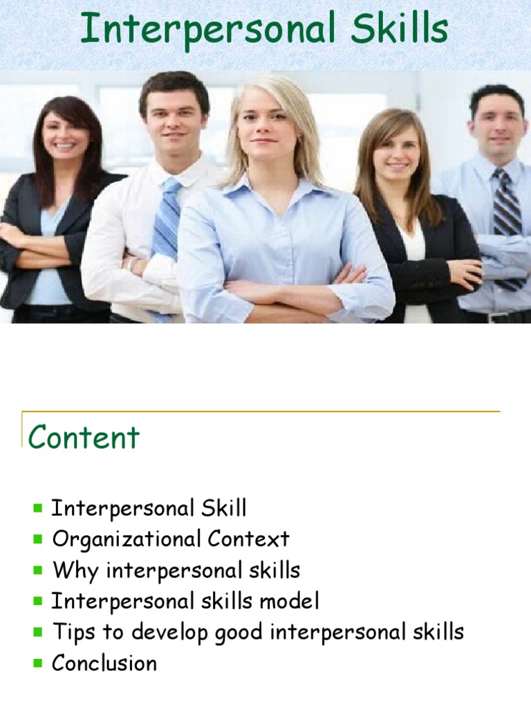 Interpersonal Skills | PDF | Interpersonal Relationships | Social Skills