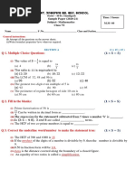 CSSE Eleven Plus Maths Practice Paper (Questions) | PDF