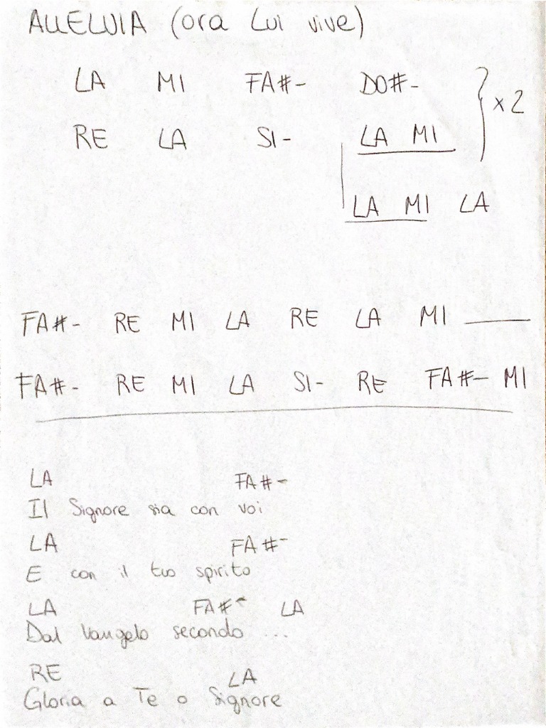 Alleluia - Ora Lui Vive | PDF