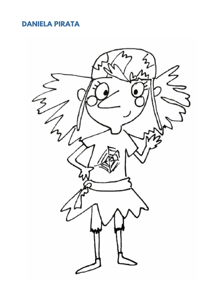 Daniela Pirata Dibujo para Colorear | PDF