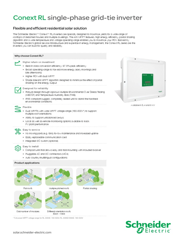 Schneider Electric Conext RL | PDF | Direct Current | Alternating Current