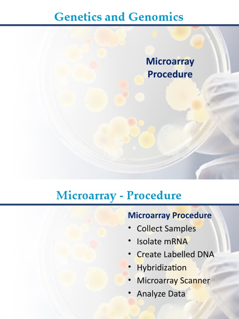 63 - Microarray - Procedure | PDF | Dna Microarray | Complementary Dna