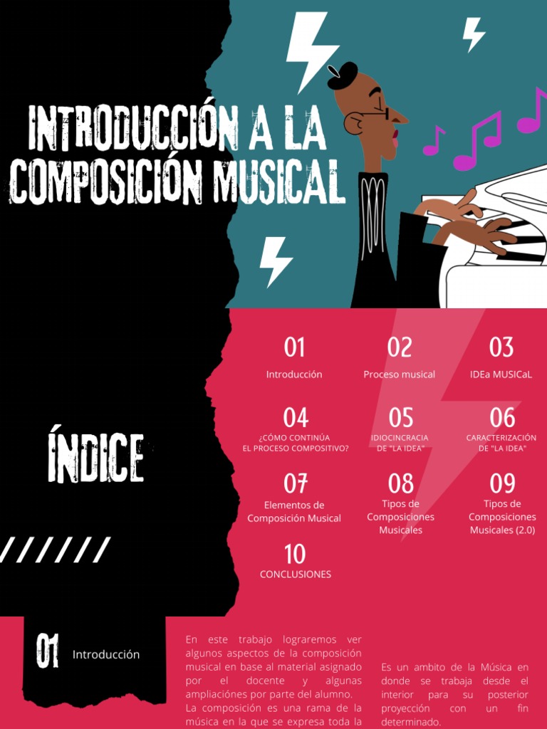 INTRODUCCIÓN A La COMPOSiCIÓN MUSICAL DIAPOSITIVAS | PDF