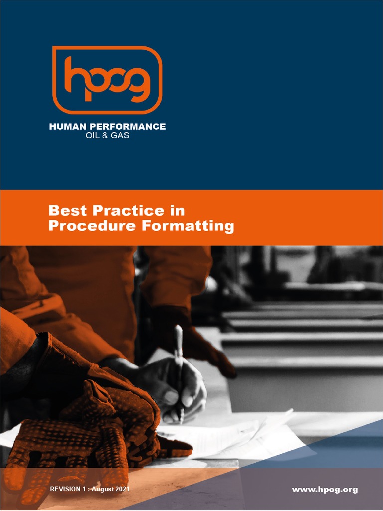 HPOG Procedure Best Practice Rev1 | PDF | Human Factors And Ergonomics ...