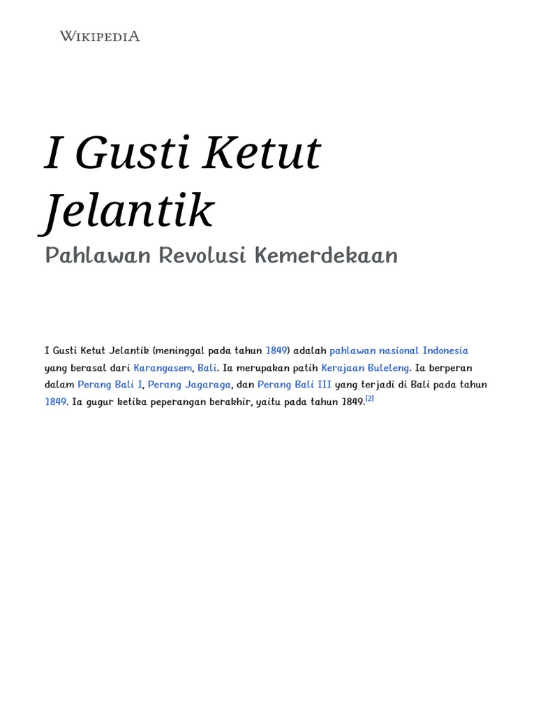 I Gusti Ketut Jelantik - Wikipedia Bahasa Indonesia, Ensiklopedia Bebas ...
