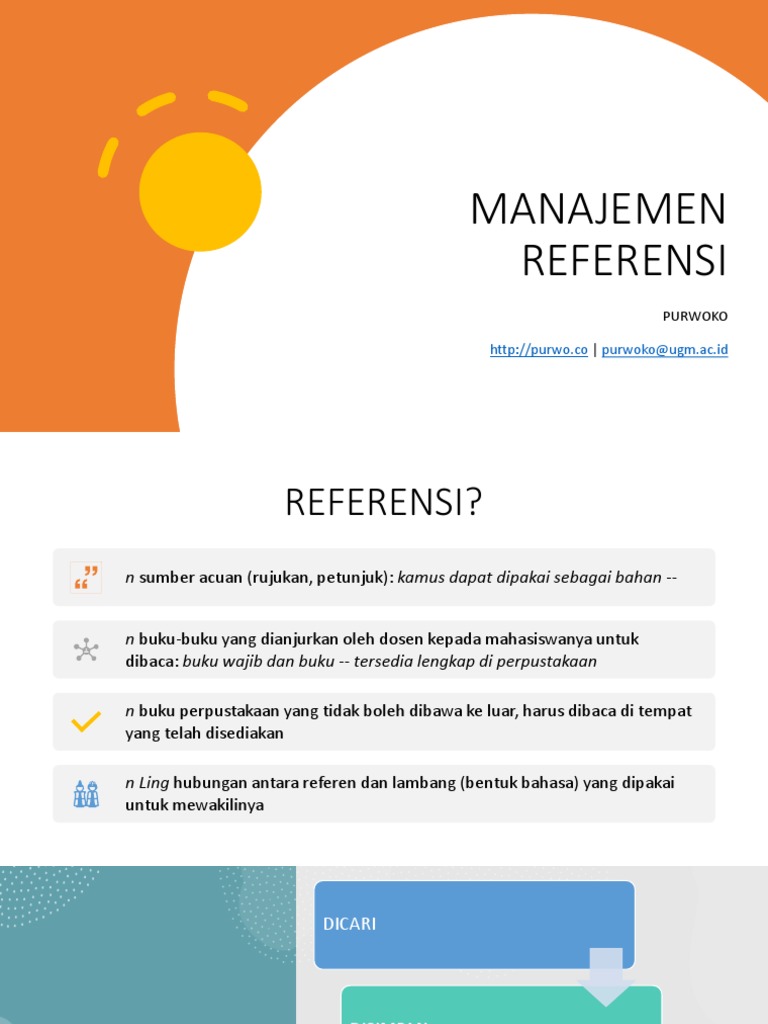 Panduan Manajemen Referensi Mendeley Zotero | PDF