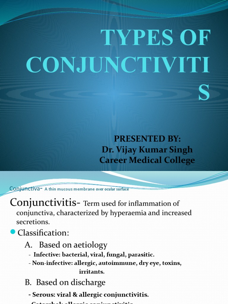 Types of Conjunctivitis | PDF | Medical Specialties | Diseases And ...