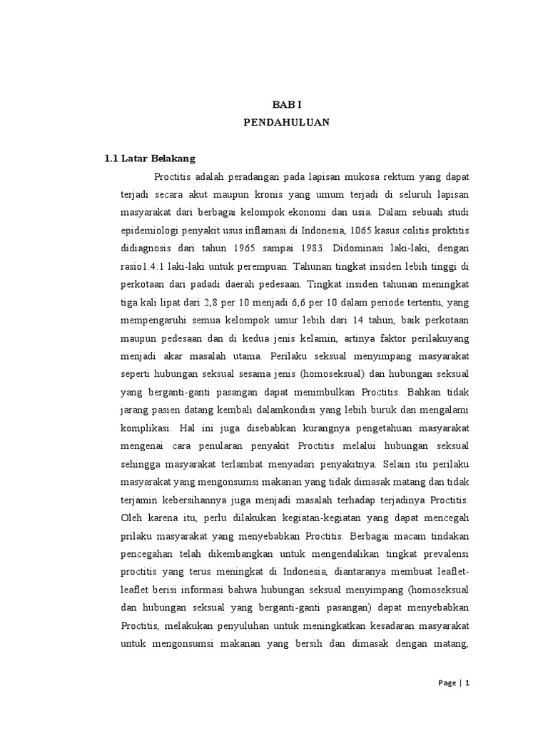 Makalah Proctitis | PDF | Kesehatan Holistik