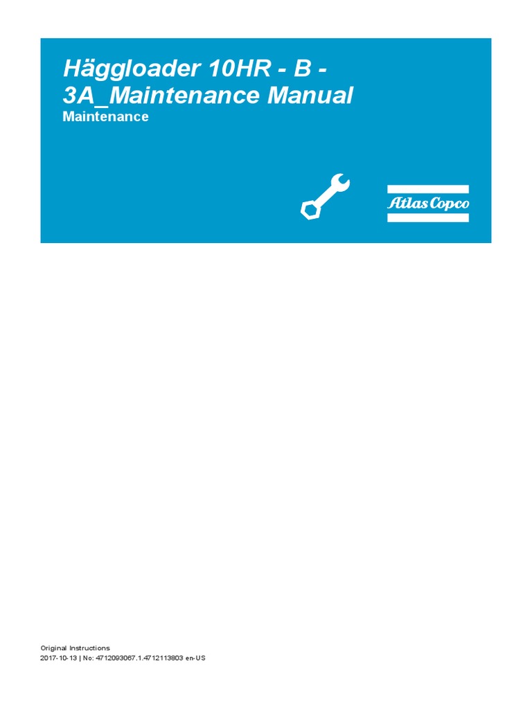 Häggloader 10HR-B 3A - Maintenance | PDF | Axle | Engines