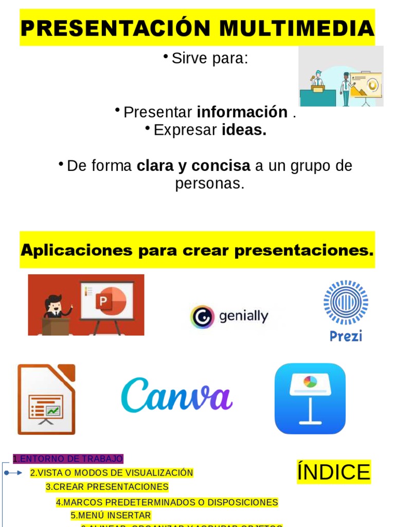 Herramientas para Presentaciones Multimedia | PDF | Multimedia ...