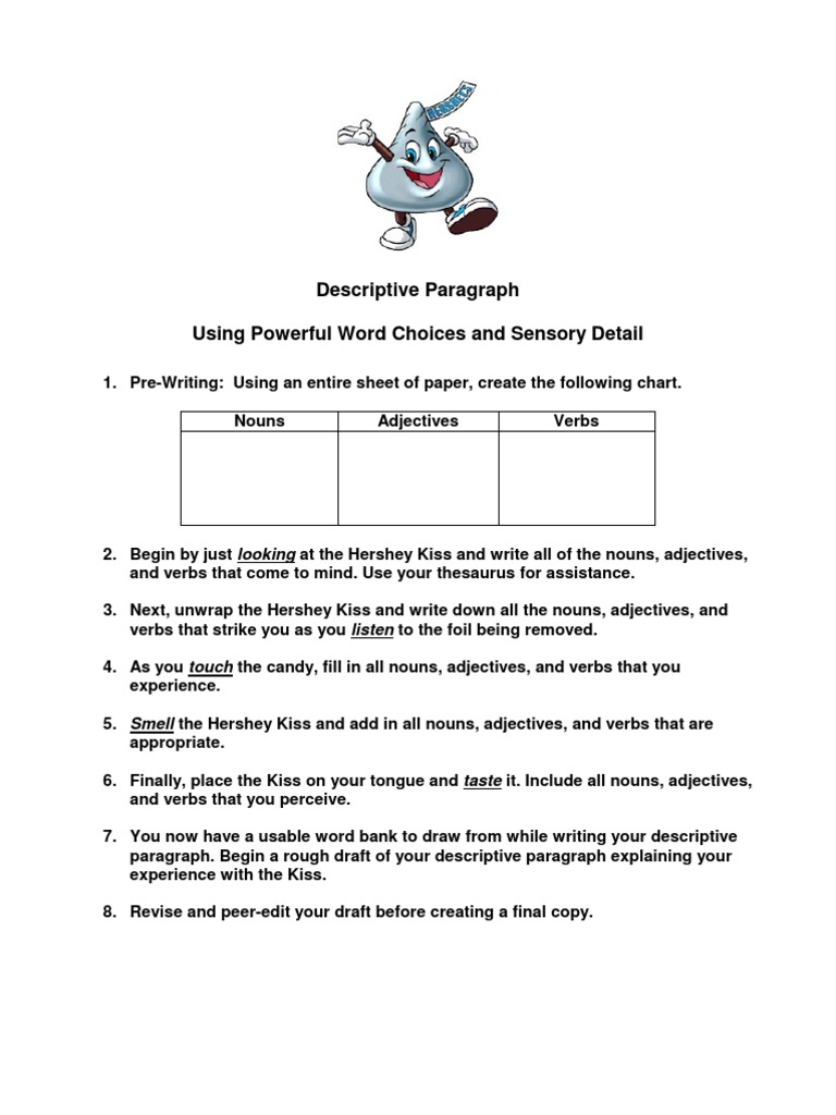 Descriptive Writing with Hershey Kisses | PDF | Adjective | Sentence ...