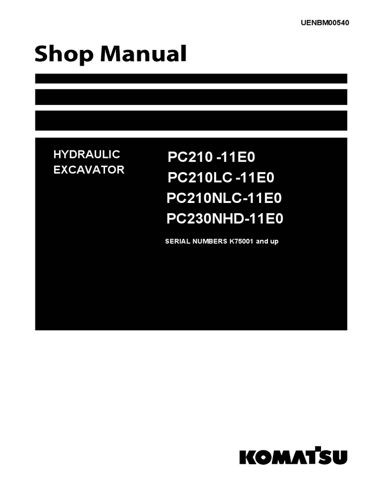 Komatsu PC210 - 230-11e0 - Series | Download Free PDF | Troubleshooting ...