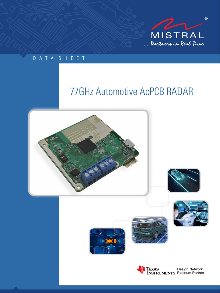 Mistral 77GHz Mmwave RADAR On Module Datasheet | PDF | Radar | System ...