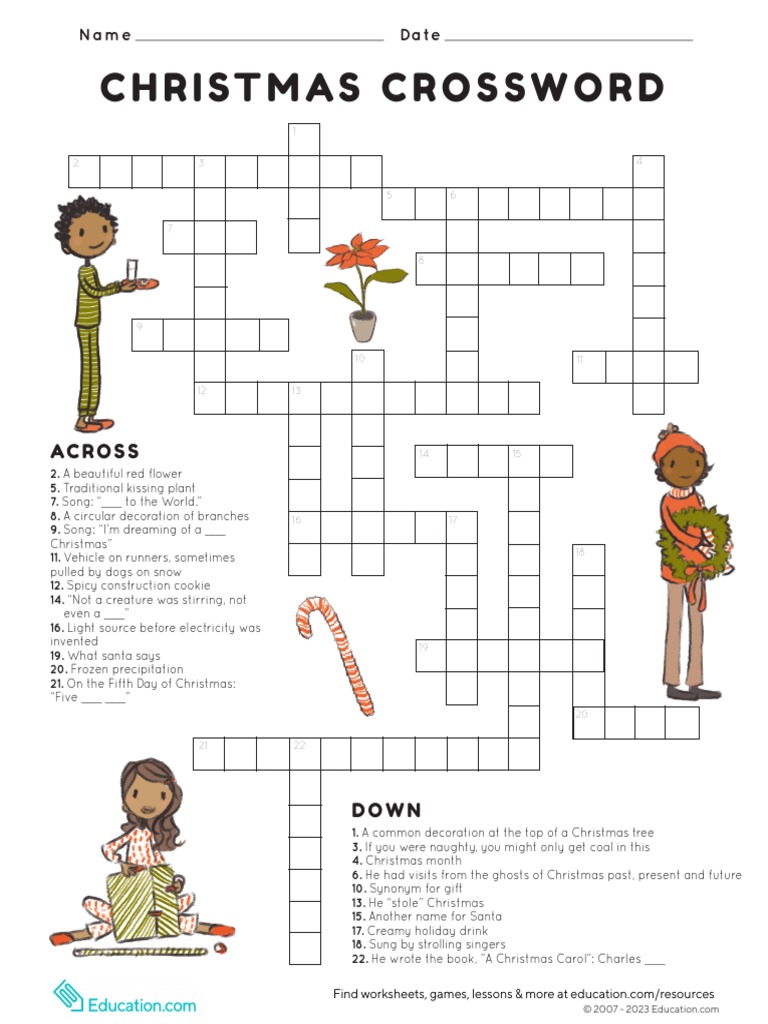 Christmas Crossword Puzzle 3 | PDF | Christmas | Holidays