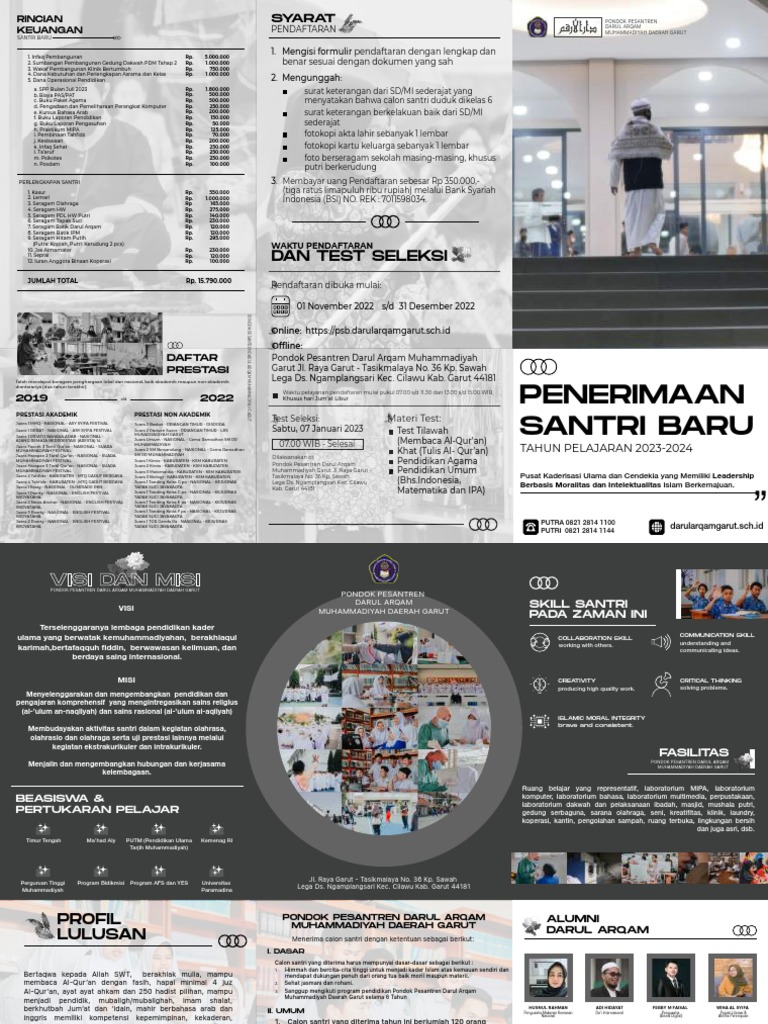 Brosur Penerimaan Santri Baru Tp. 2023-2024 | PDF