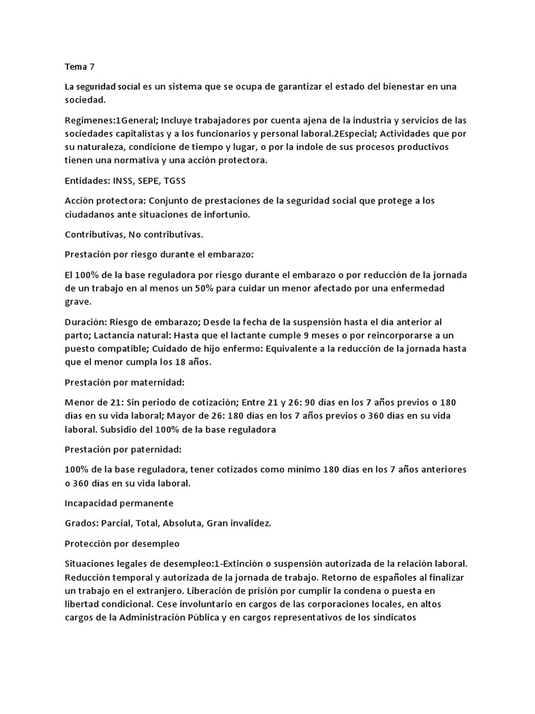 Resumen Tema 7 FOL | PDF