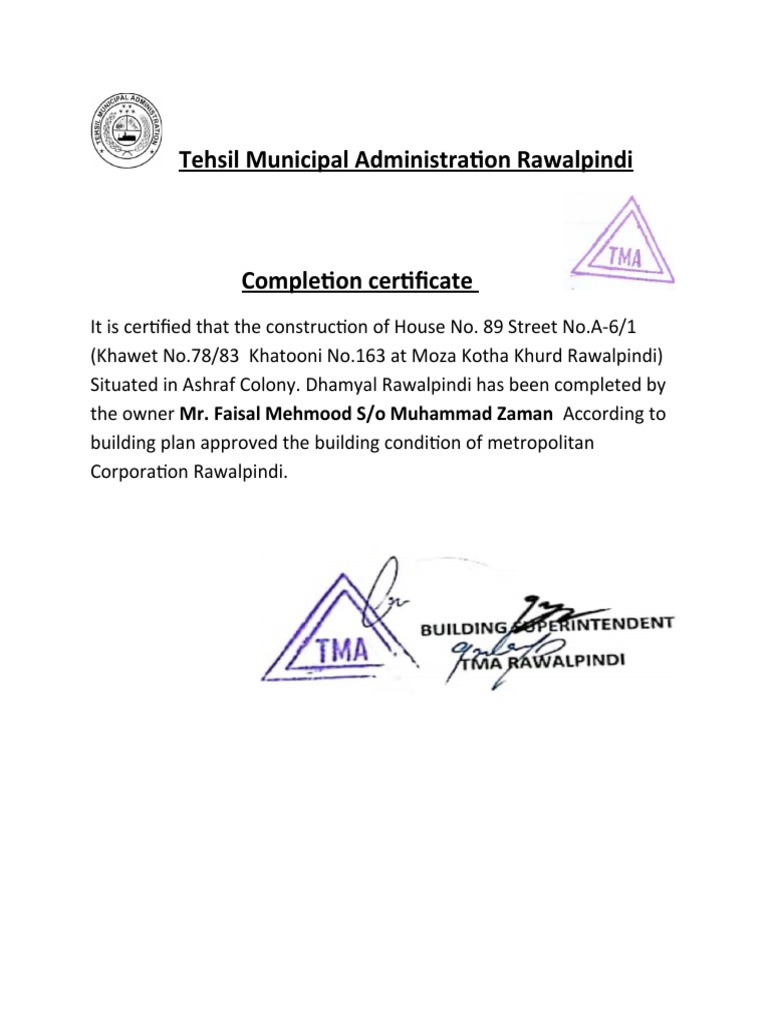 Completion Certificate | PDF
