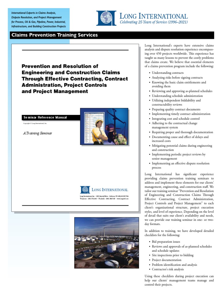 Claims Prevention Brochure | PDF | Project Management | Risk Management