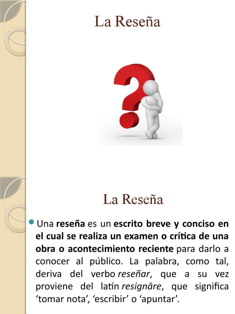 La Reseña | PDF | Autor | Sumario abstracto)