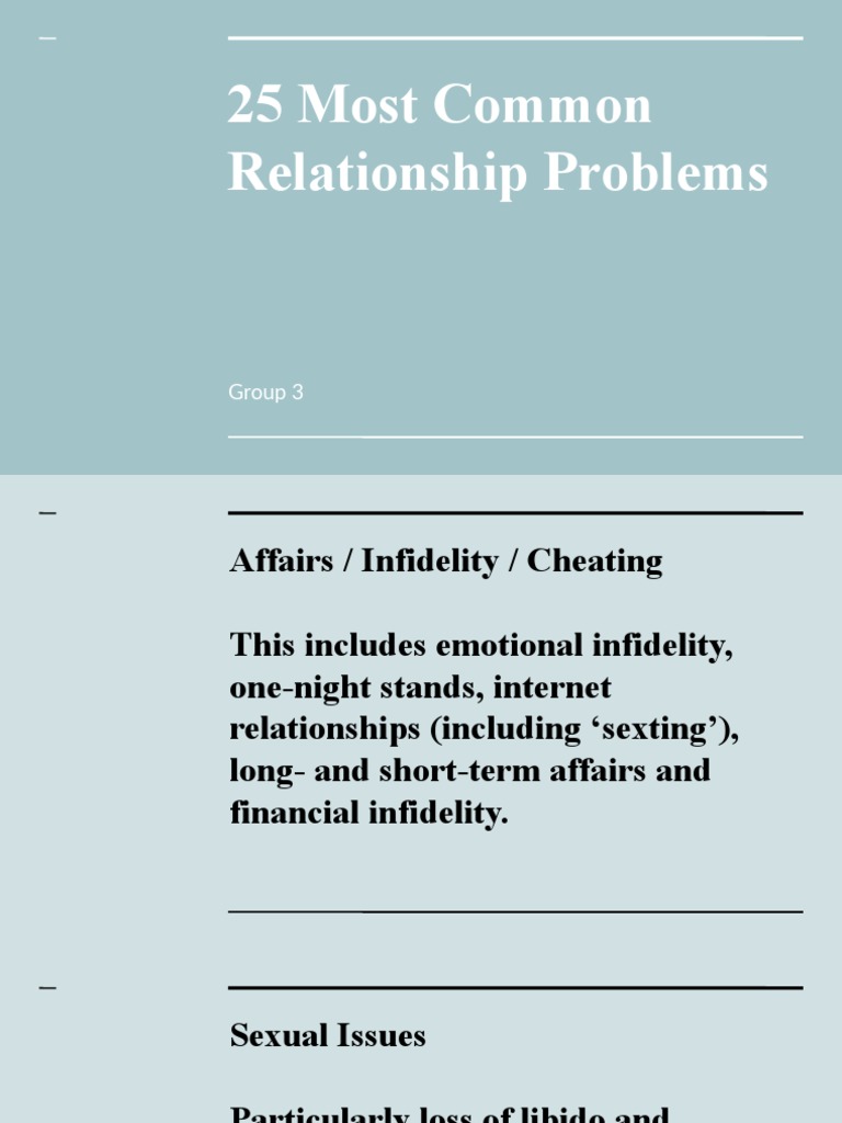 Common Relationship Problems Explained | PDF | Wellness