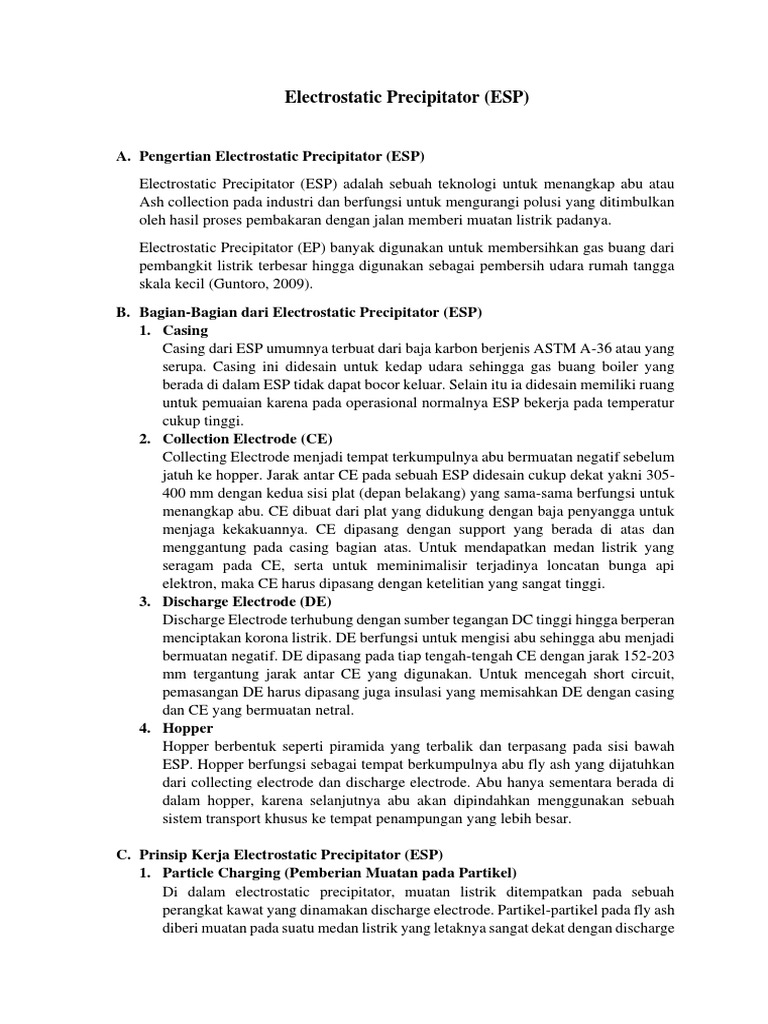 Electrostatic Precipitator.. | PDF