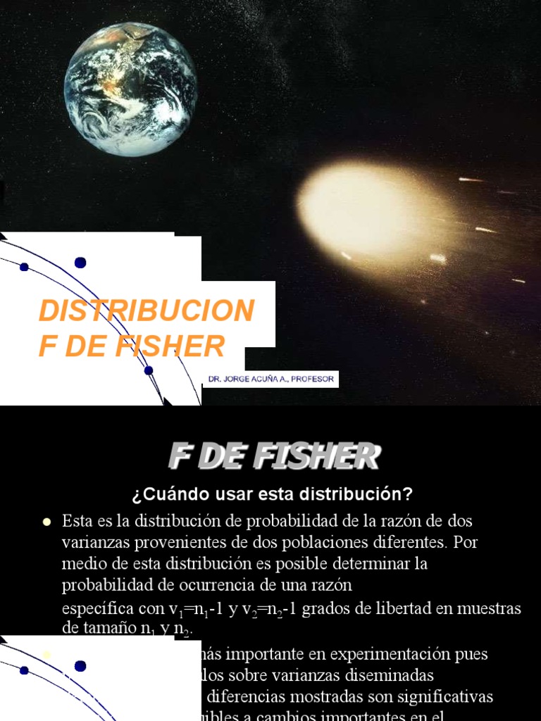 Distribucion F de Fisher | PDF | Desviación Estándar | Probabilidades y ...