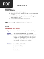 Lung Model With Two Lungs and Diaphragm Lab | PDF