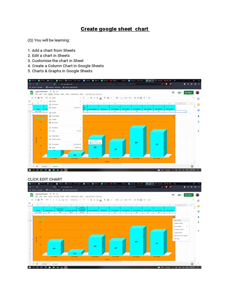 Create Google Sheet Chart | PDF
