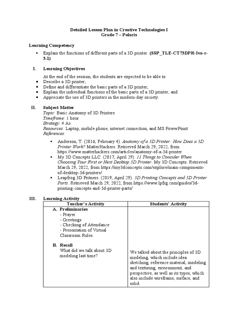 Basic Anatomy of 3D Printers DLP J | PDF | 3 D Printing | 3 D Computer ...