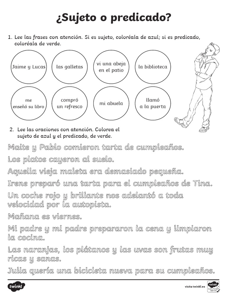 Actividad: Sujeto y Predicado | PDF