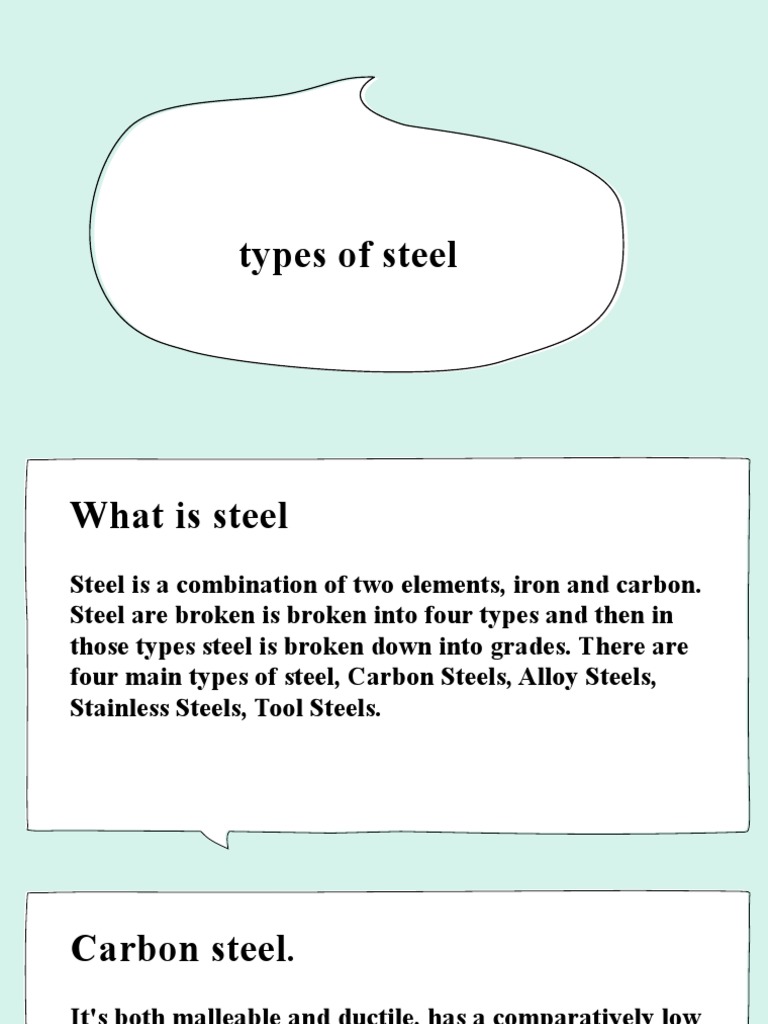 Overview of Steel Types and Properties | PDF