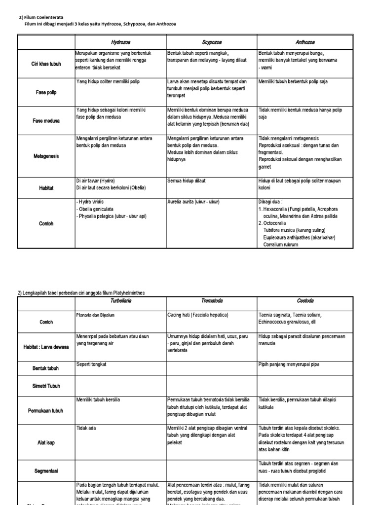 LKS ANIMALIA Tabel | PDF