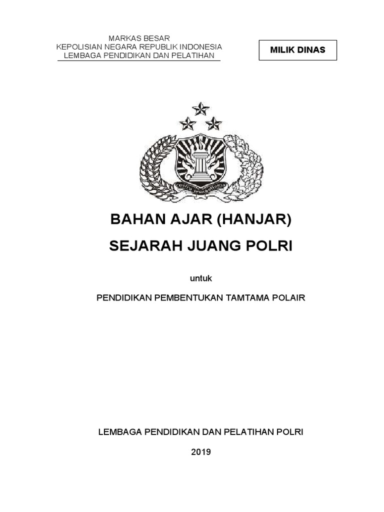 Hanjar Sejarah Polri Tamtama | PDF