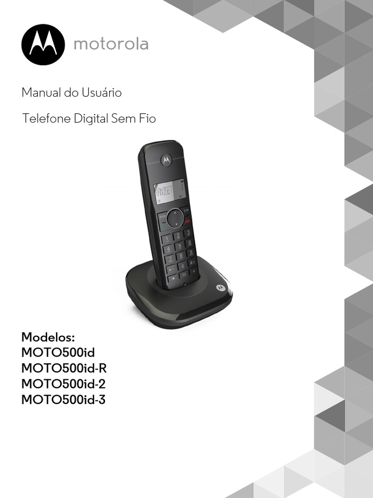 Motorola MOTO500id Wireless Phone | PDF | Telefone | Fonte de energia