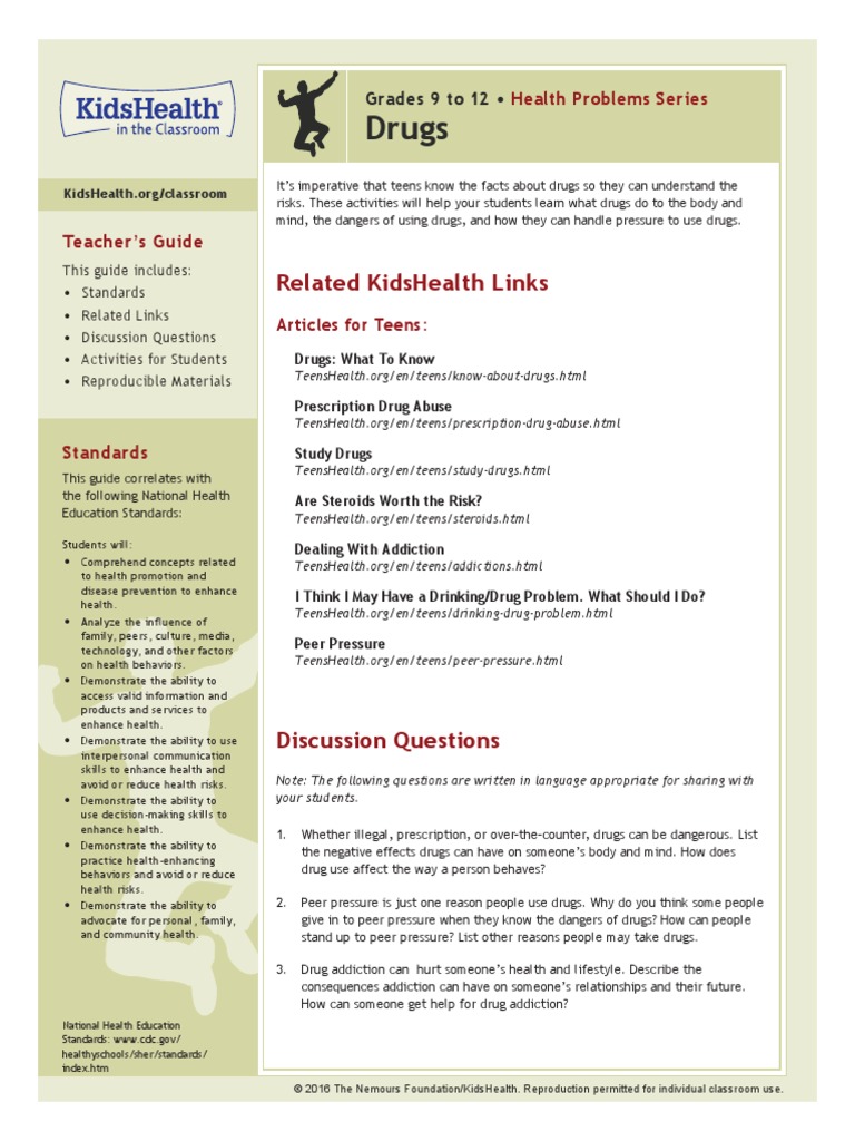 Drugs | PDF | Adolescence | Substance Abuse