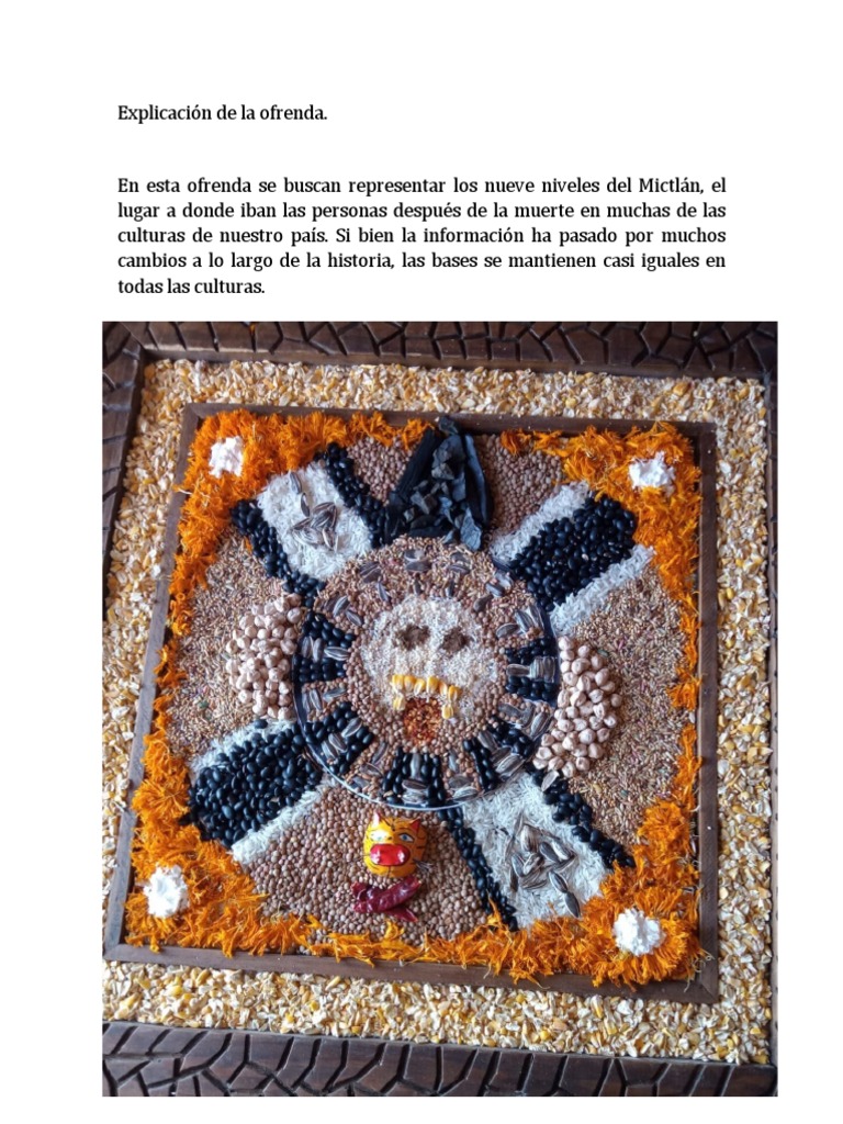 Explicación de La Ofrenda | PDF