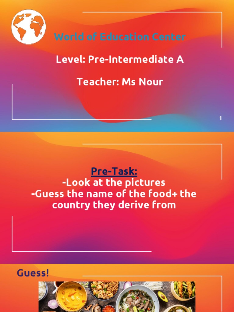 Lesson 3 Food From Around The World | PDF | Lunch | Pancake