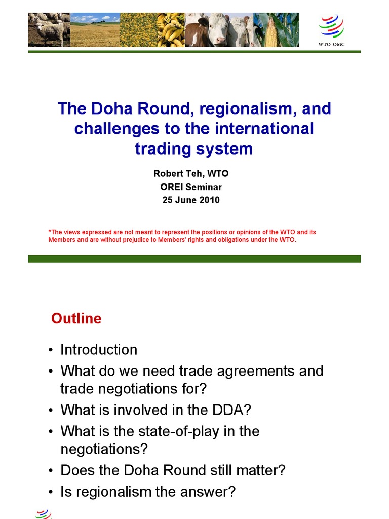 Doha Round | PDF | Doha Development Round | World Trade Organization