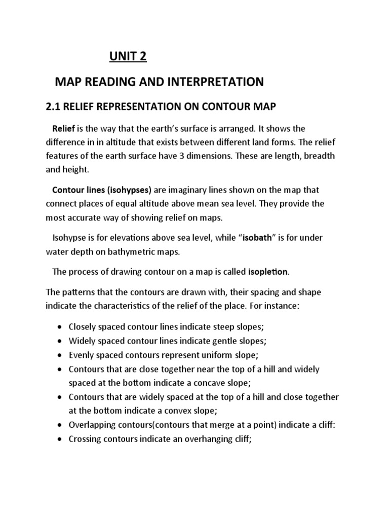 Geography Grade 11 Unit 2 | PDF | River Delta | Contour Line