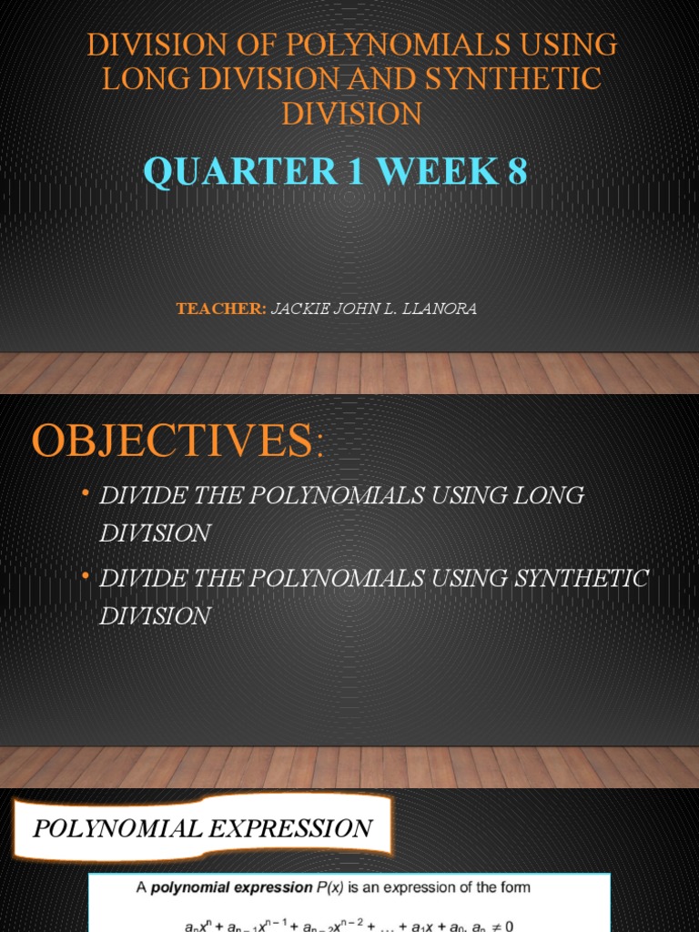 Math 10 q1 Week 8 | PDF | Division (Mathematics) | Arithmetic