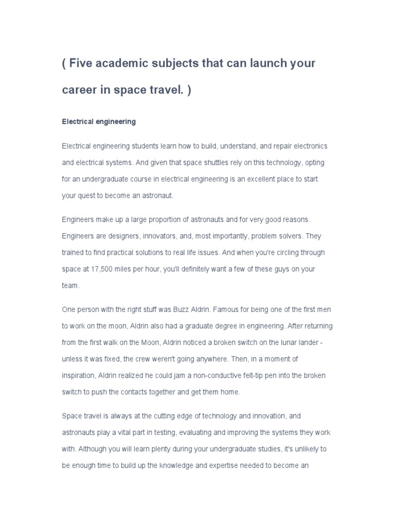 Astronaut Requirements | PDF | Astronauts | Nasa