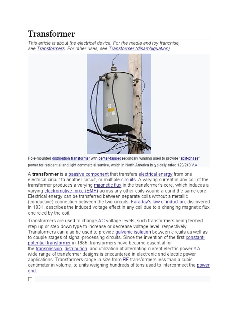 Distribution Transformer Principles | PDF | Transformer | Inductance