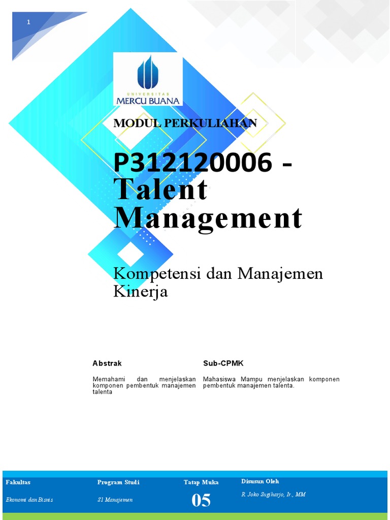Modul Talent Management (TM5) | PDF