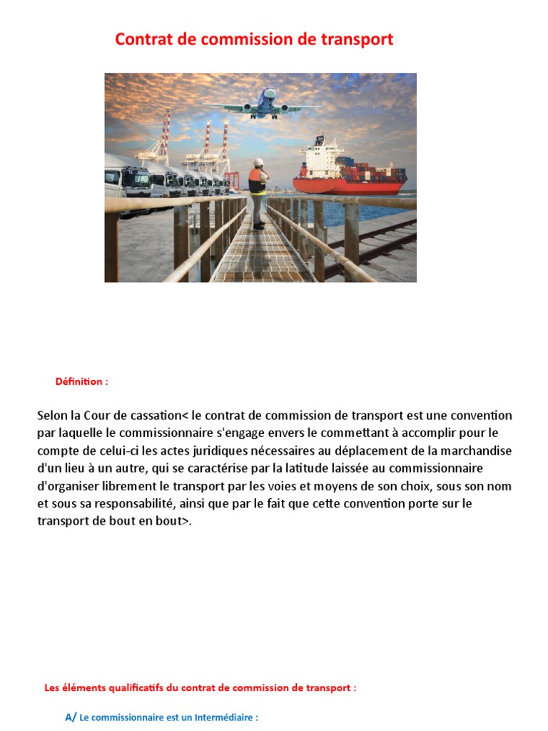Contrat de Commission de Transport | PDF