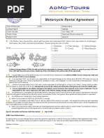 Motorcycle Rental Agreement | PDF | Renting | Vehicles