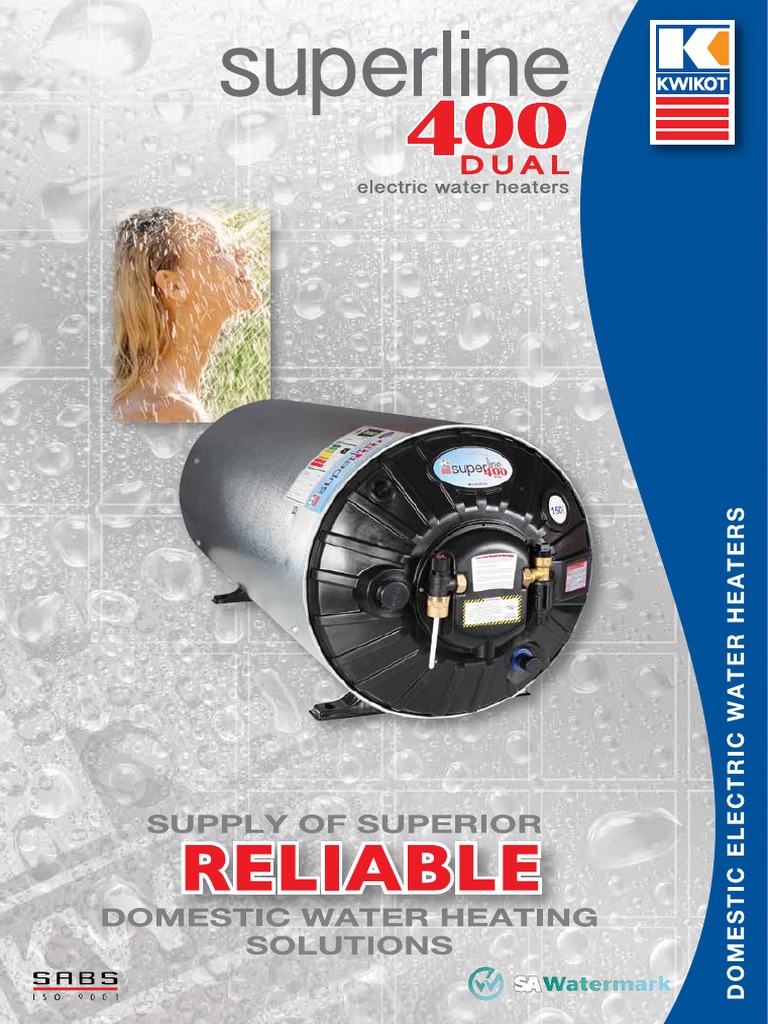 Brochure-Superline 400 Dual Electric Water Heaters Apr 2021 | PDF
