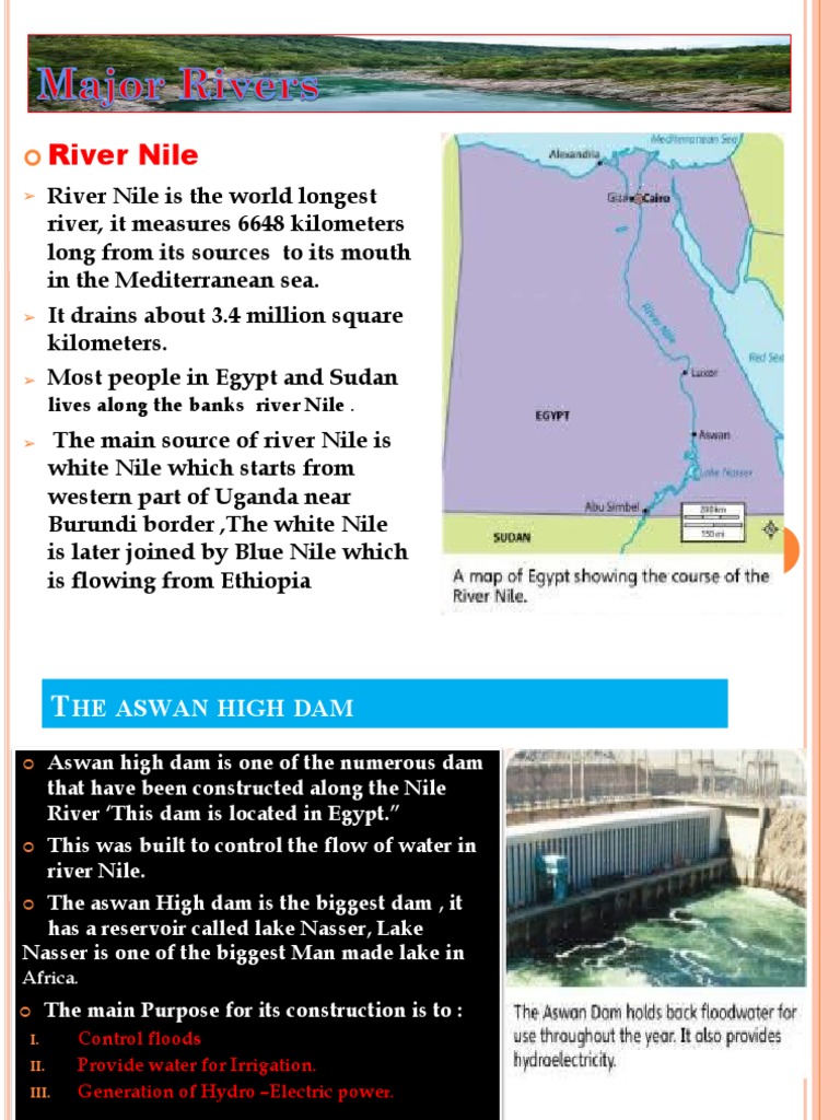Major Rivers | PDF | Nile | River