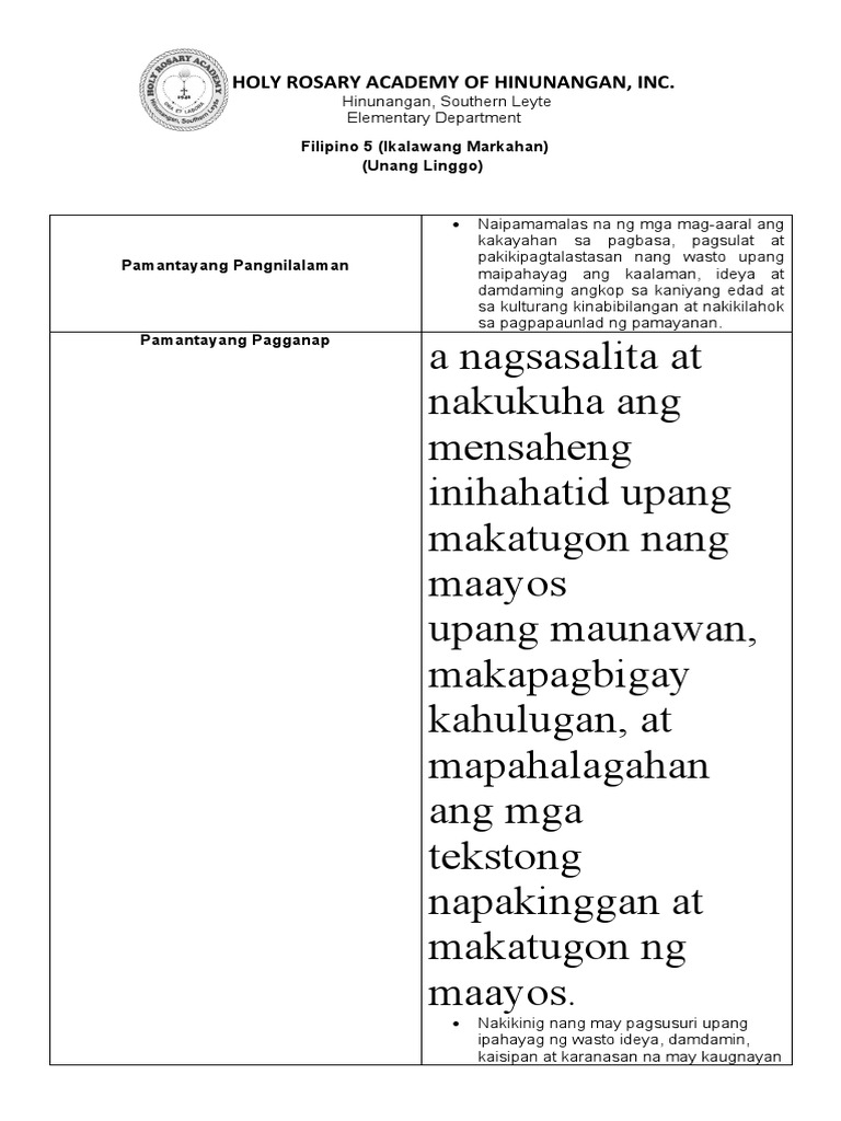 Module in Filipino | PDF