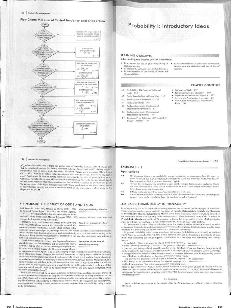 Chapter 4 Probability | PDF | Probability | Statistical Dispersion
